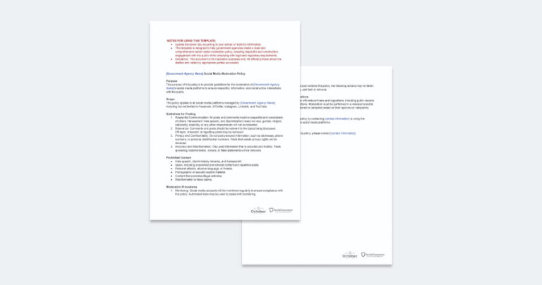 Downloadable Resource: Social Media Moderation Policy Template - Social ...